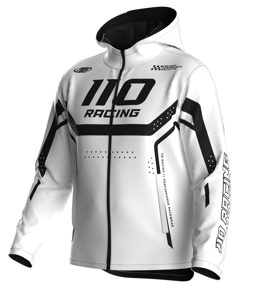 110 RACING // CUSTOM KINETIC 2.0 COLD JACKET - WHITE – 110Racing