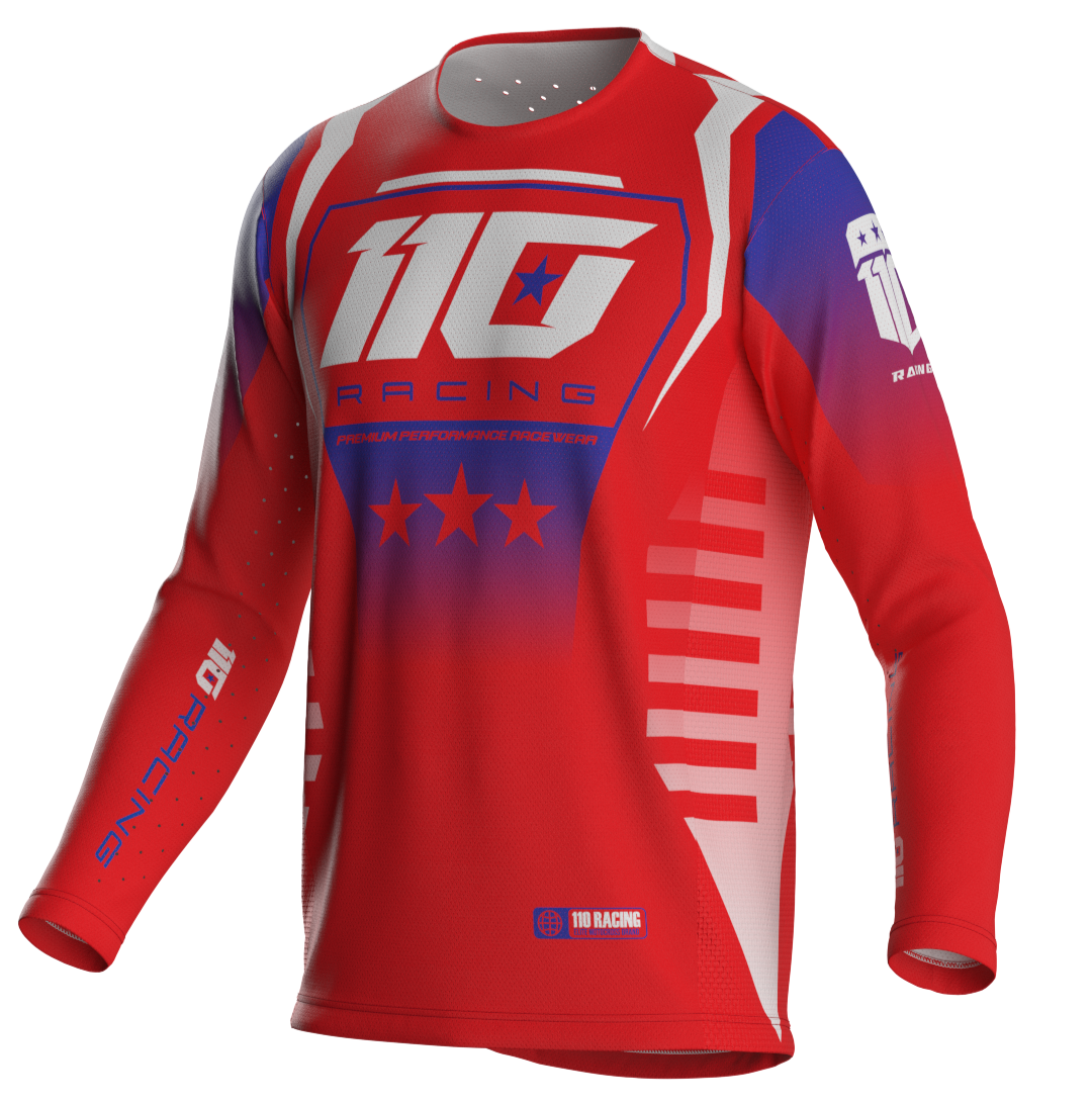 110 RACING // PR26 REDBUD FREEDOM JERSEY - RED – 110Racing