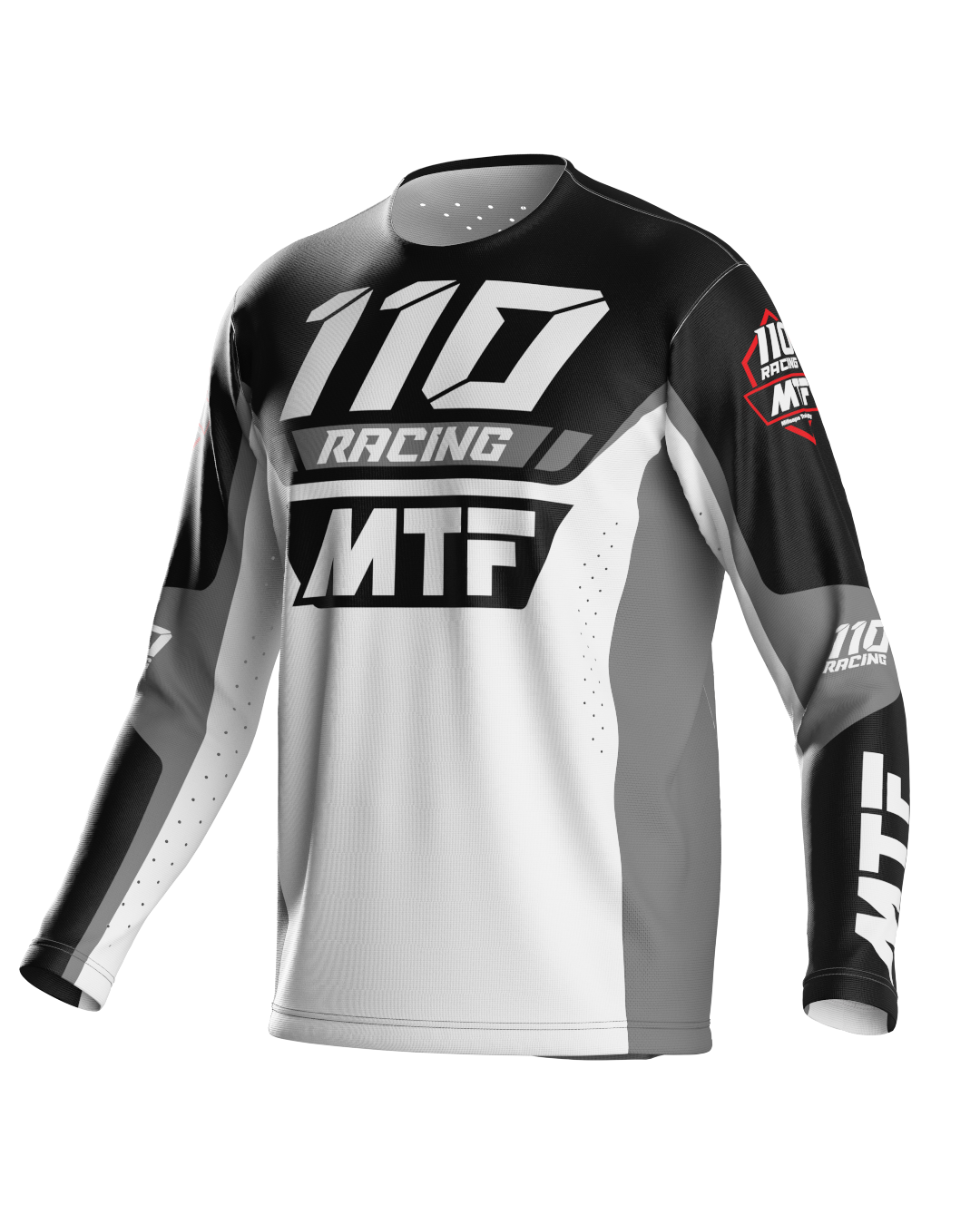 110 RACING x MTF COLLAB LE24 YOUTH JERSEY - BLACK/WHITE – 110Racing