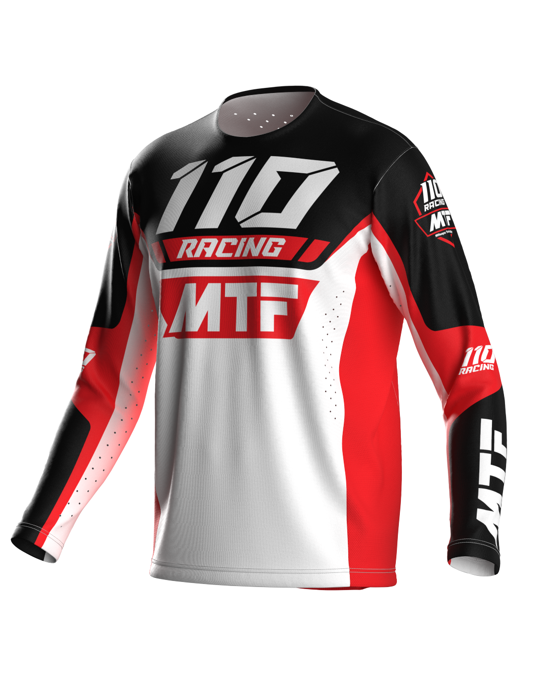 110 RACING x MTF COLLAB LE24 YOUTH JERSEY - RED/WHITE – 110Racing