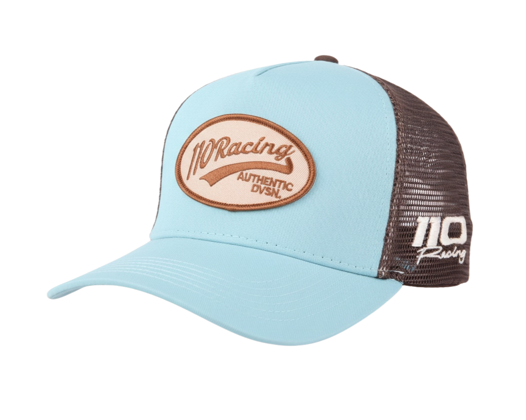 110 RACING // HERITAGE TRUCKER HAT - MIST – 110Racing