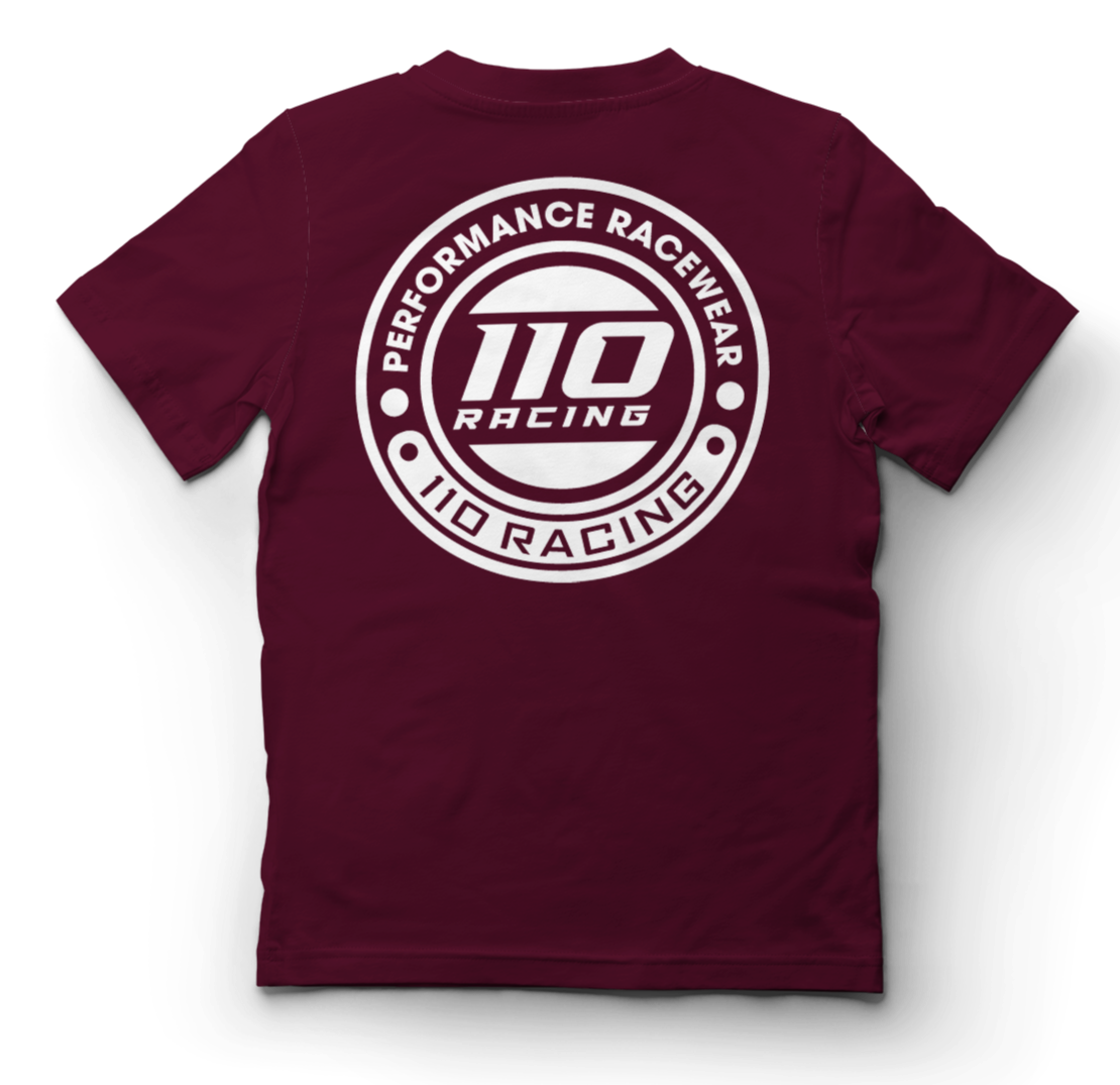 110 RACING // CLASSIC 24' TEE YOUTH - MAROON – 110Racing