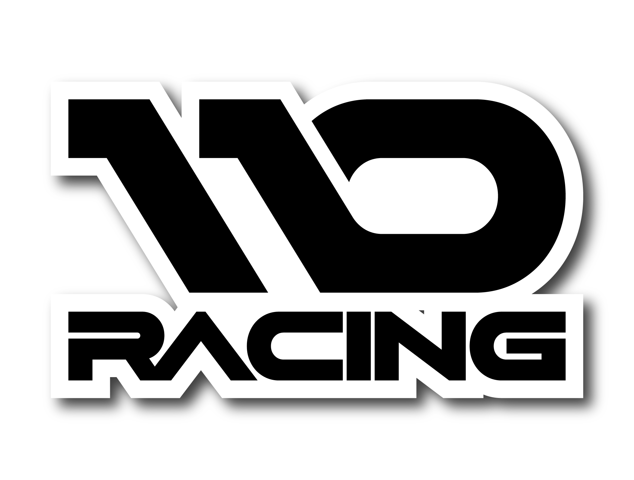 110 RACING // ELITE STICKER - BLACK/WHITE – 110Racing
