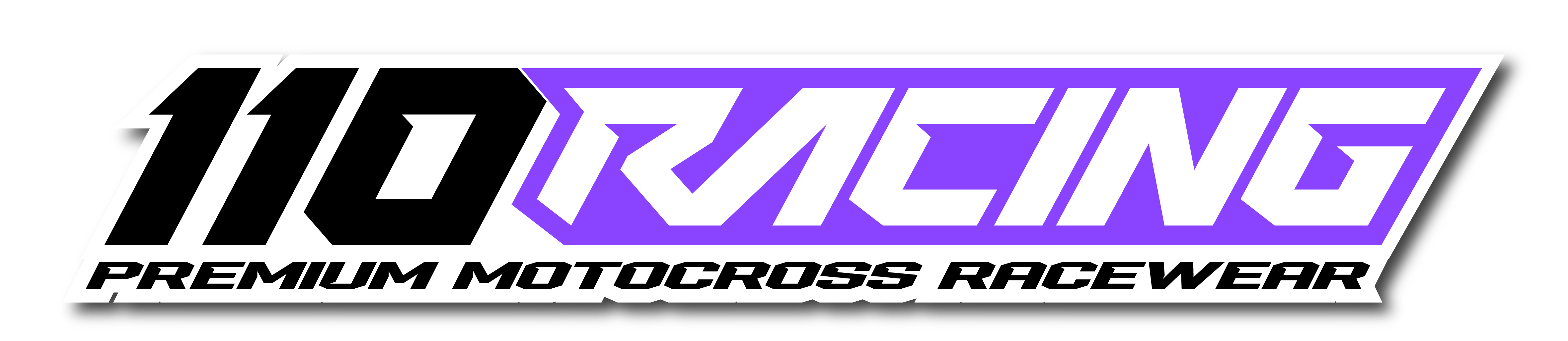110 RACING // FACTORY STICKER - BLACK/PURPLE – 110Racing