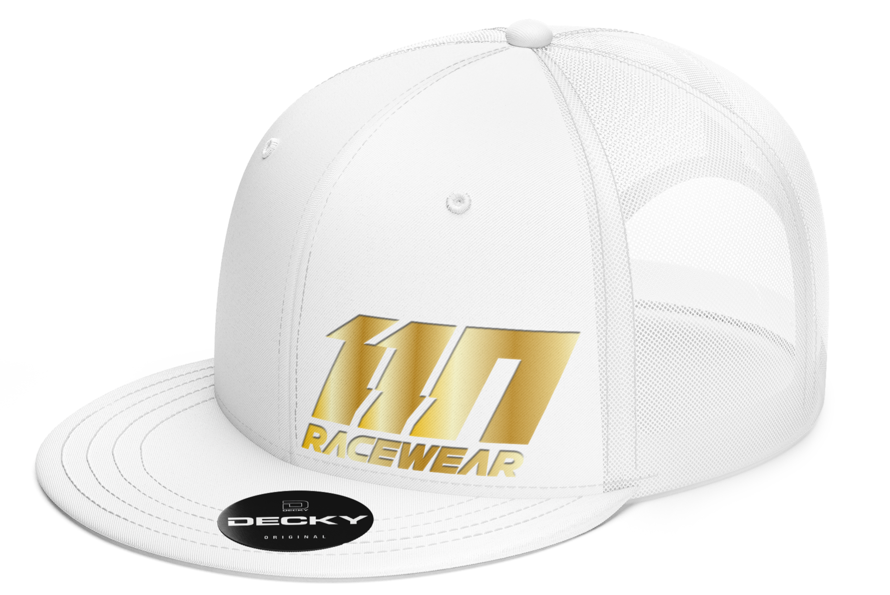 110 RACING // WHITE TECH-GOLD SNAPBACK HAT – 110Racing