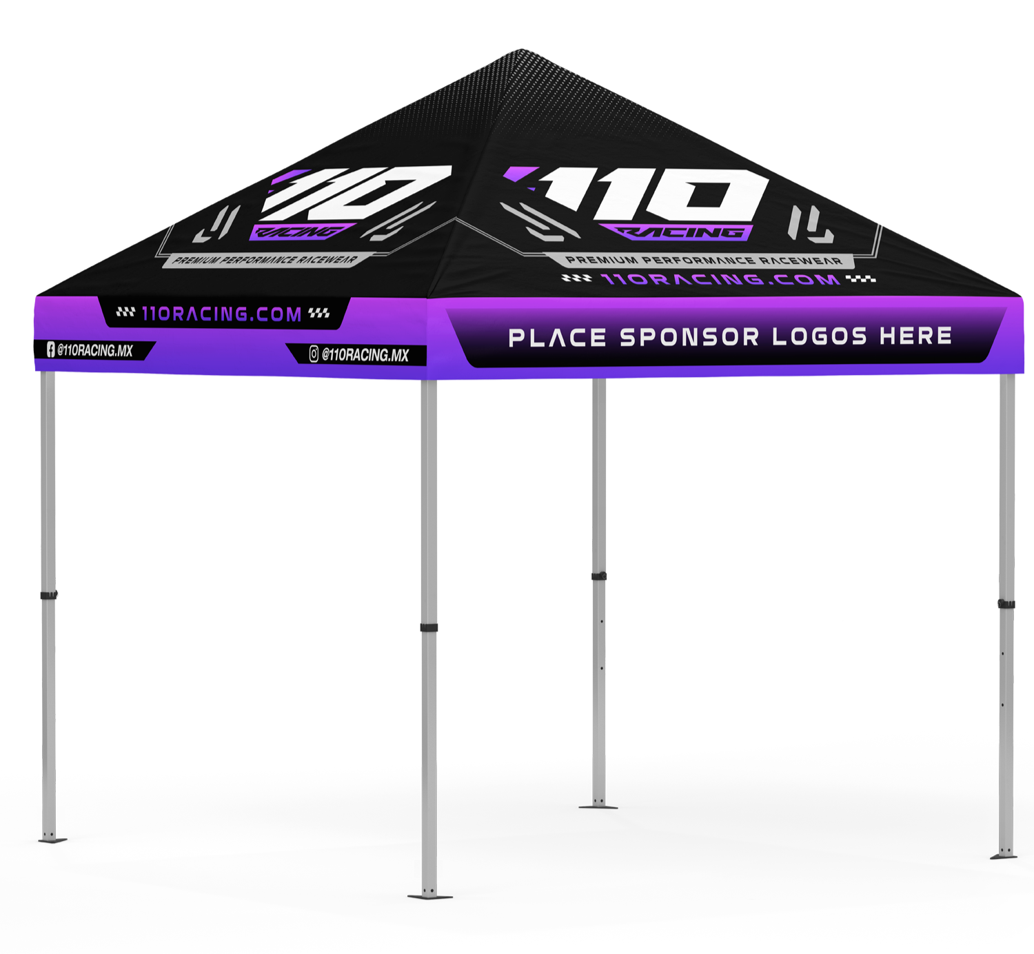 110 RACING ATHLETE CANOPY BASIC (10x10) - PURPLE – 110Racing