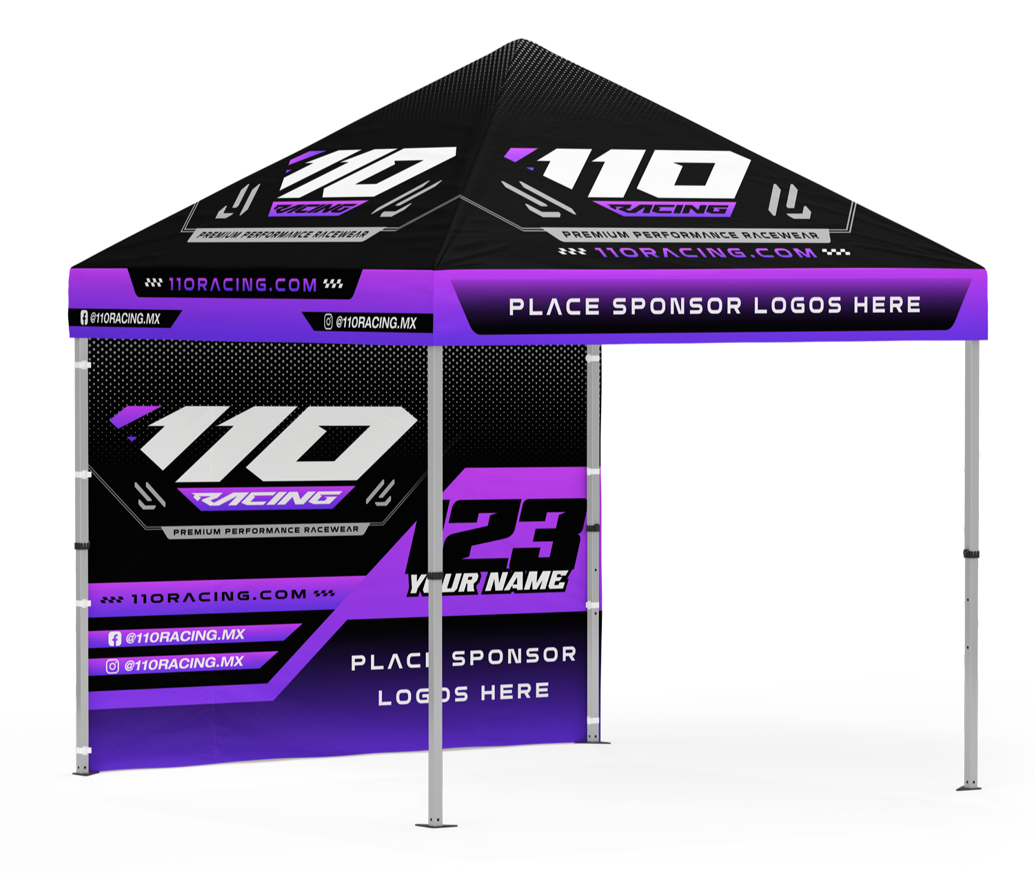 110 RACING PRO TEAM CANOPY RACE PACKAGE (10x10) - PURPLE – 110Racing